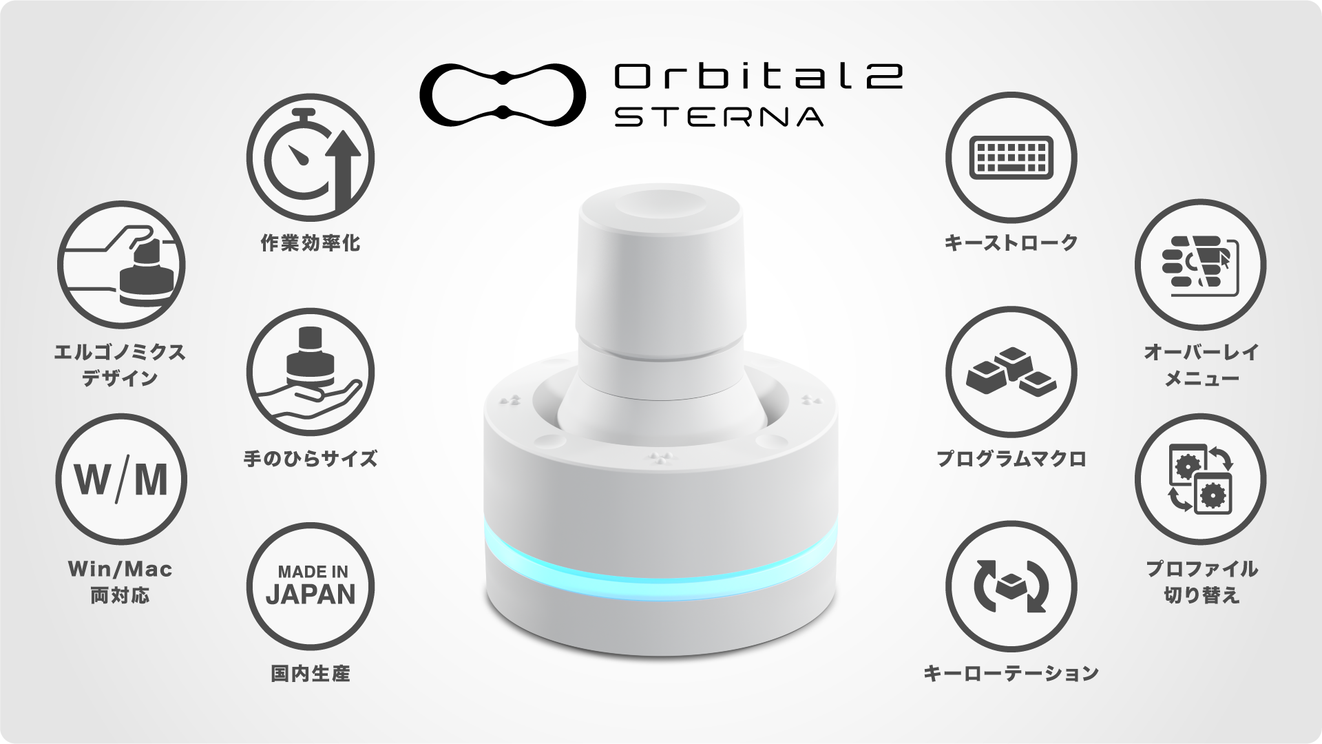 BRAIN MAGICがクリエイター向け左手デバイスの新製品「Orbital2 STERNA」を本日5/26よりGREEN FUNDINGで提供開始